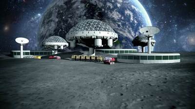 Futuristic Moon Base