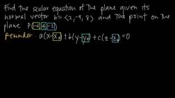 Films Media Group - Scalar equation of a plane
