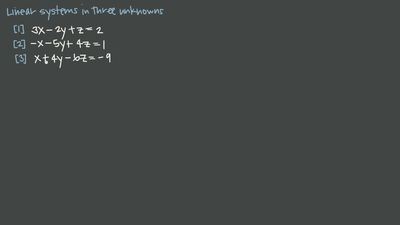 Films Media Group - Linear systems in three unknowns