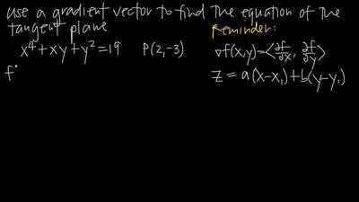 Films Media Group - Gradient vectors and the tangent plane