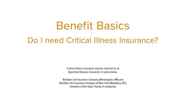 Benefit Basics: Critical Illness Insurance (English)