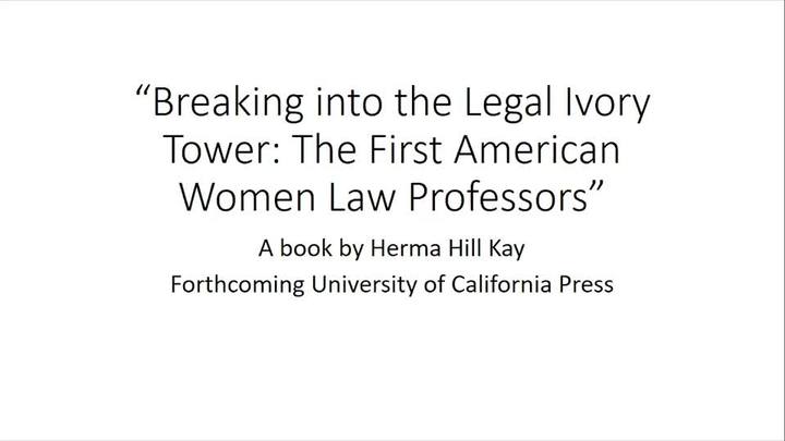 09-14-2020 Breaking into the Legal Ivory Tower: The First American ...