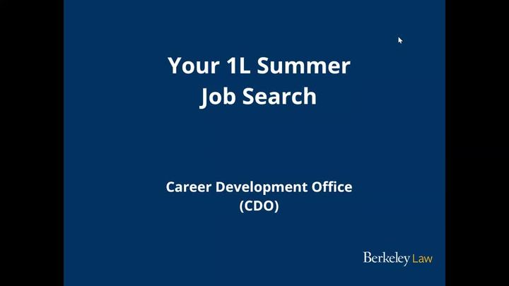 1L Summer Job Search Program