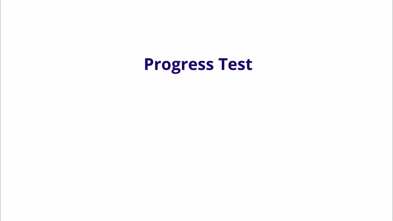 Progress test Q1