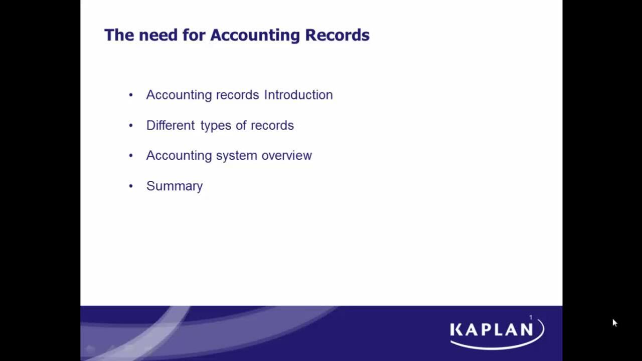 The Need for Accounting Records