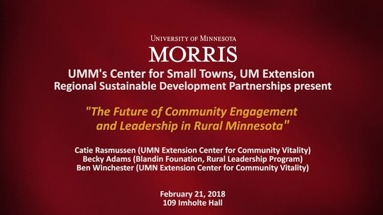The Future of Community Engagement and Leadership in Rural Minnesota (2018)
