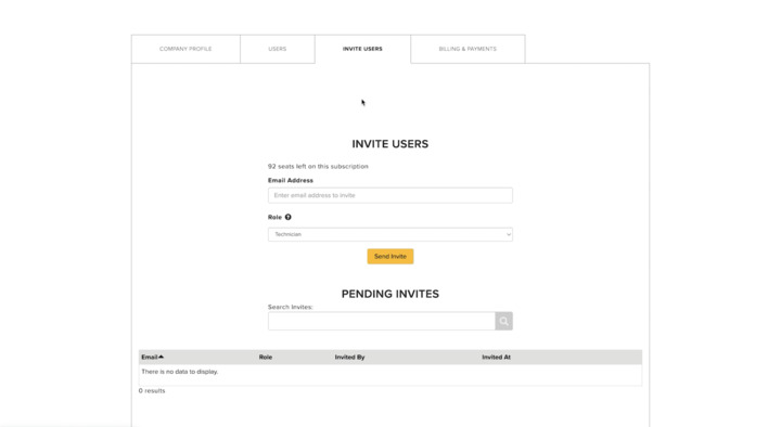 Inviting Users on ServiceMatters