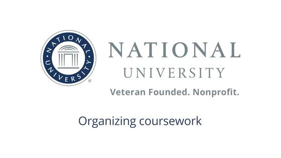 Organize Your Coursework