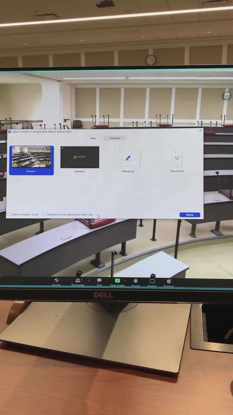 _video of changing monitor in Screen Share