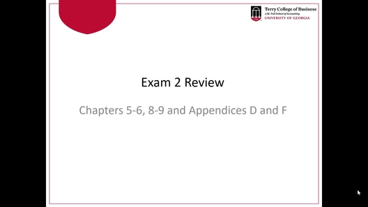 ACCT 2101 - Exam 2 Review