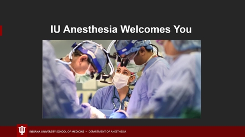 Anesthesia Residency Program - Indiana University