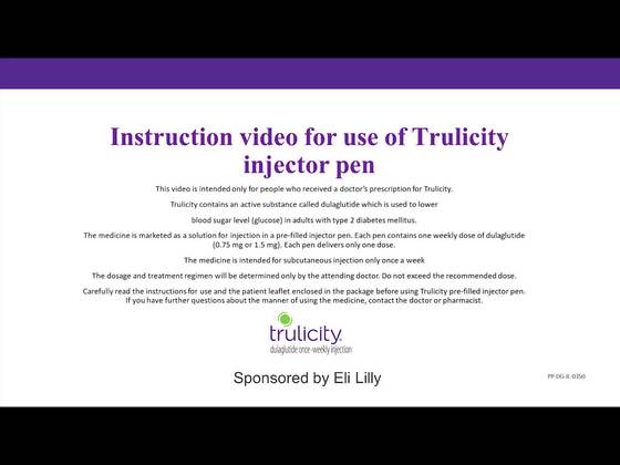 How to use the Trulicity pen ENGLISH