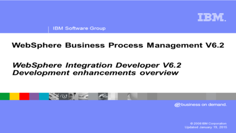 WebSphere Enterprise Service Bus - IBM MediaCenter