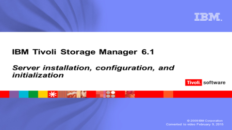 Tivoli Storage Manager - IBM MediaCenter