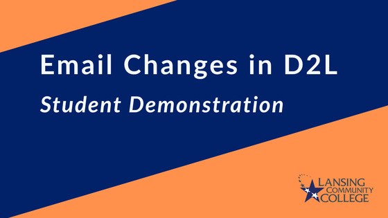 Email Changes in D2L- Student Demonstration