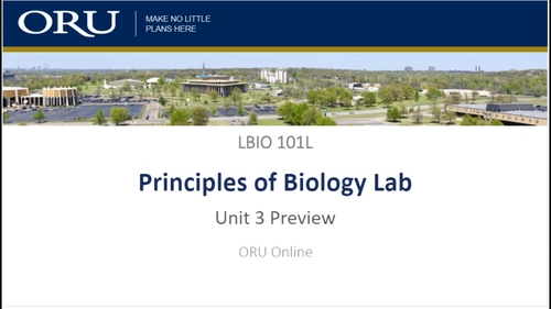 ORU LBIO101 Lab Unit 3 Preview