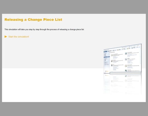 Releasing a Change Piece List