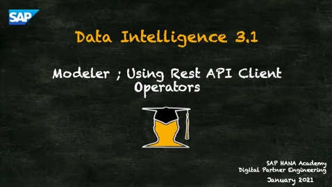 Expert SAP Data Intelligence - openSAP Microlearning