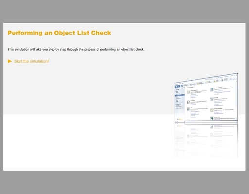 Performing an Object List Check