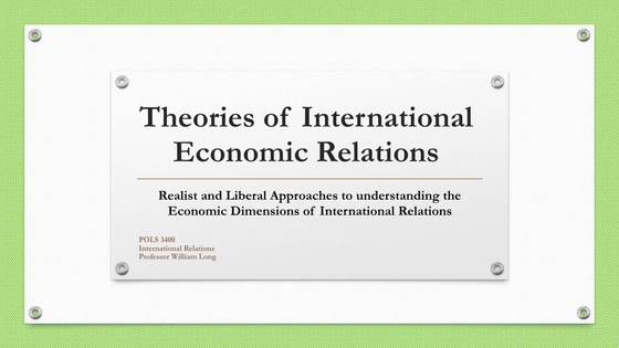 International Economic Relations
