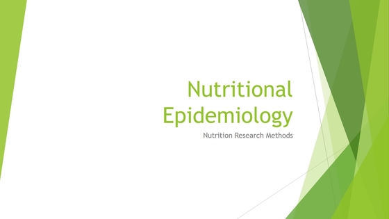 Nutritional Epidemiology