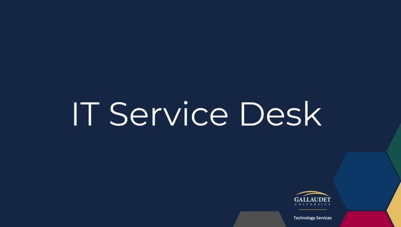 Gallaudet It Service Desk