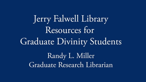 Jerry Falwell Library - Liberty University