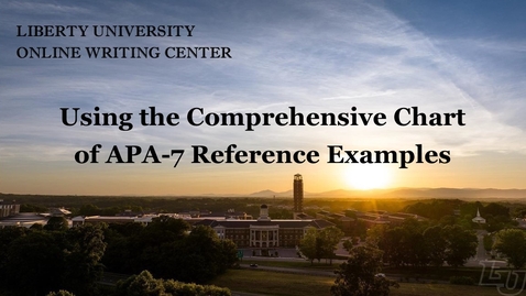 Online Writing Center - Liberty University