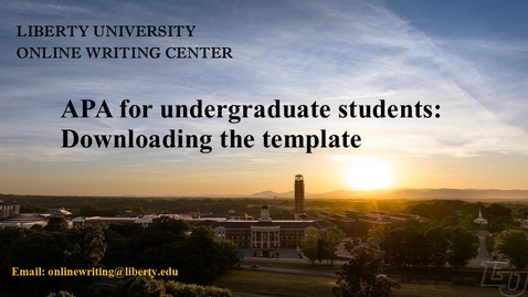 Online Writing Center - Liberty University