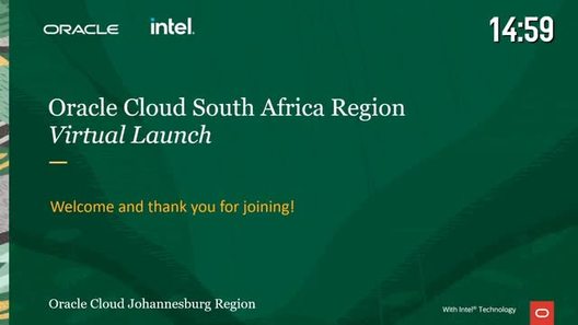 Oracle Cloud South Africa Region Virtual Launch