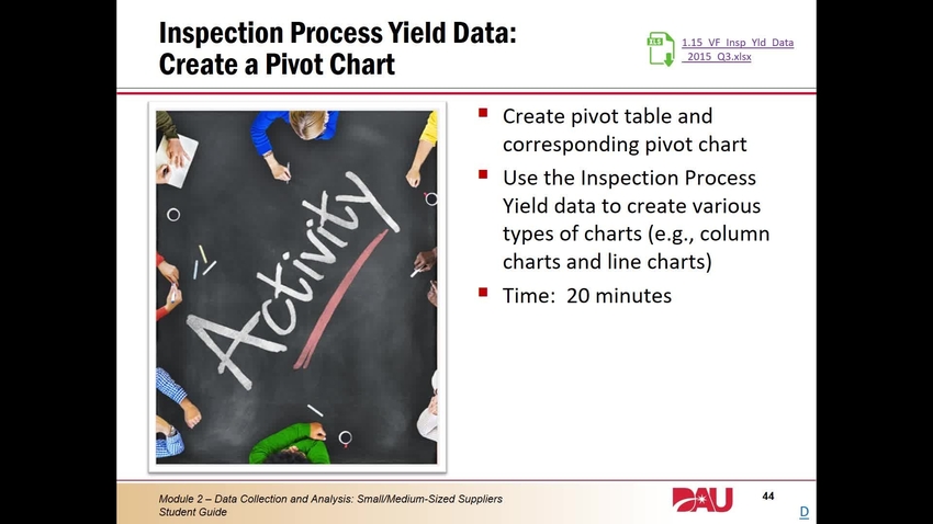 4_CMQ231 VILT Video 4 Inspection Yield Pivot Chart Exercise
