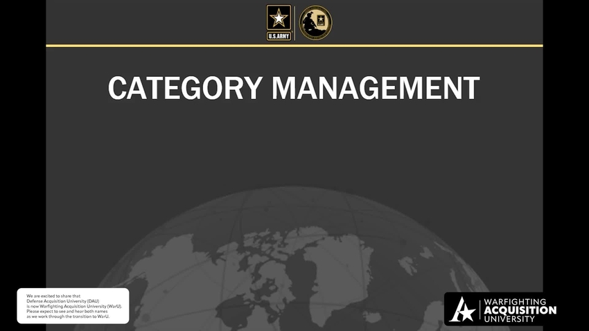 Army Category Management