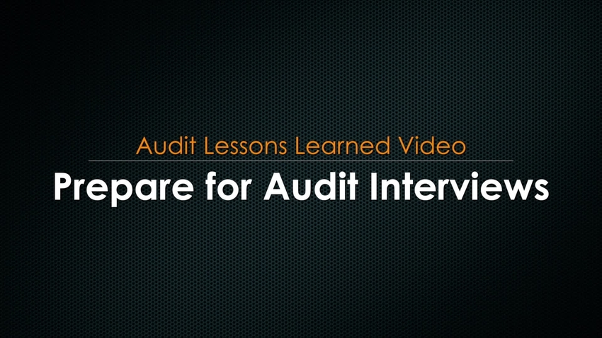 CMQ211 Prepare for Audit Interviews Video