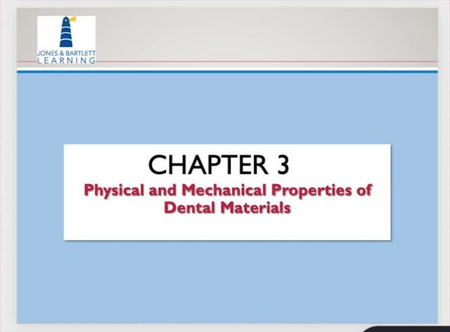 Chapter 3 - Physical & Mechanical Properties