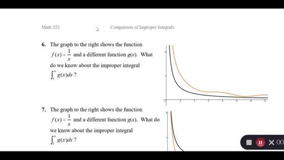 Math 252 7.7 Comparing Improper Integrals (part 3)