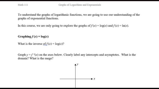 Math 111z Graphing Logs (part 1)