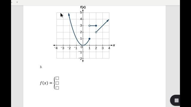 Writing the Equation of a Piece-wise Defined function given its Graph ...