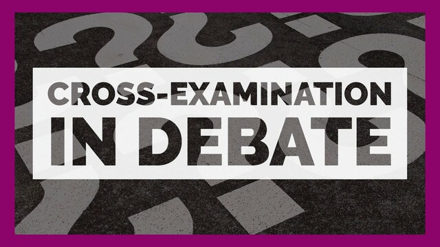 COMM114 - Cross Examination in Debate