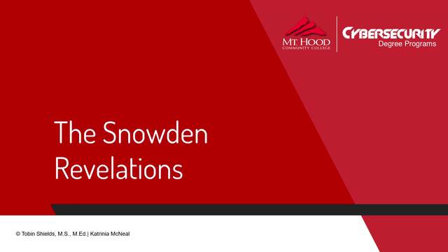 The Snowden Revelations