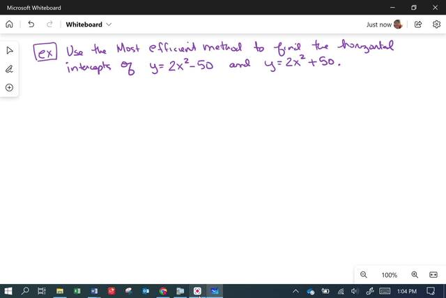 Math 95 - Solving Quadratic Equations using the Most Efficient Method - Square Root/Power Equation