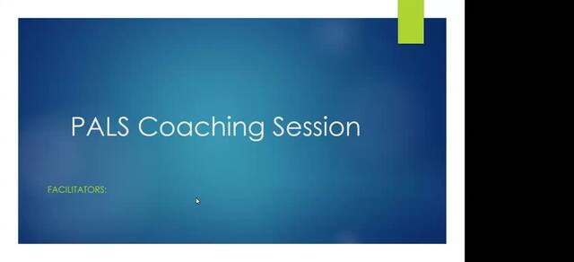 PALS Mock Coaching Session