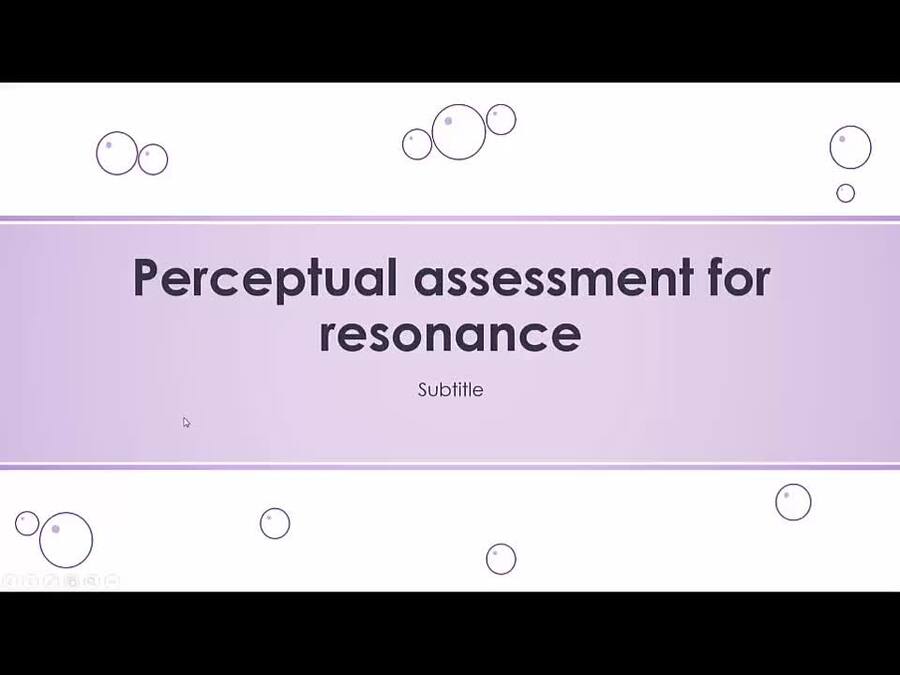 Perceptual resonance assessment