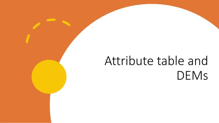 DEMs Part 2: Attribute Table