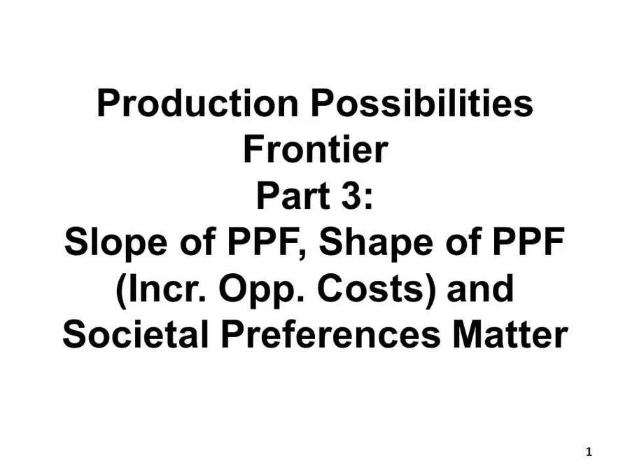 Production Possibilities Frontier, Part 3