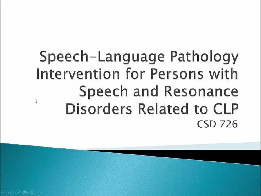 SLP intervention for VPI