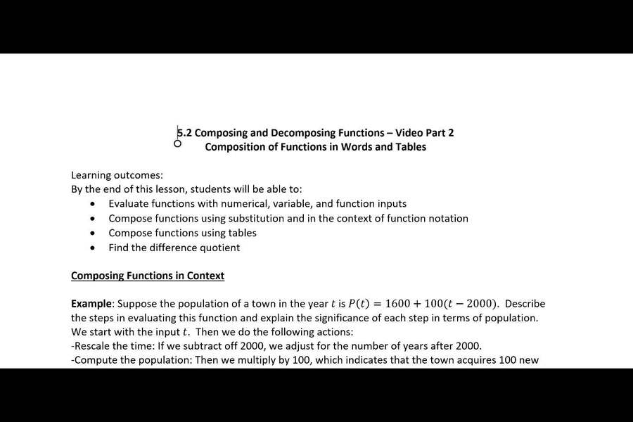 5.2 Part 2 Video - More Composing Functions