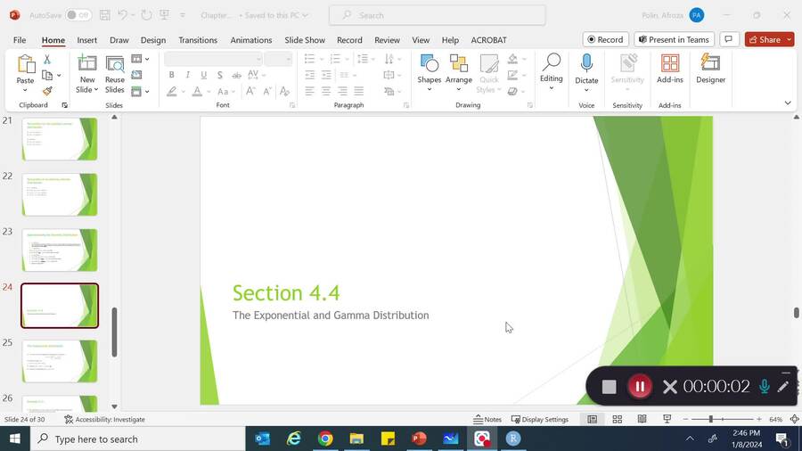 Stat 330 Chapter 4 Part 3