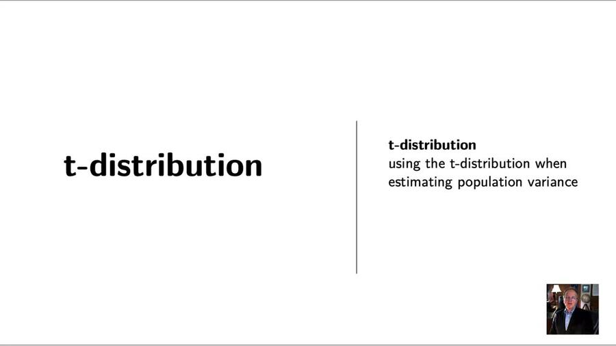 Lecture 4 t distribution