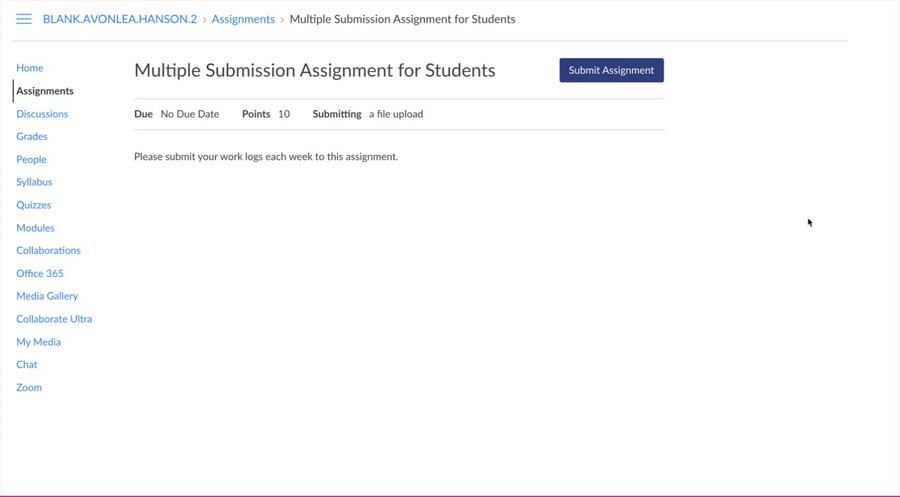 Submitting Multiple Documents - Assignments