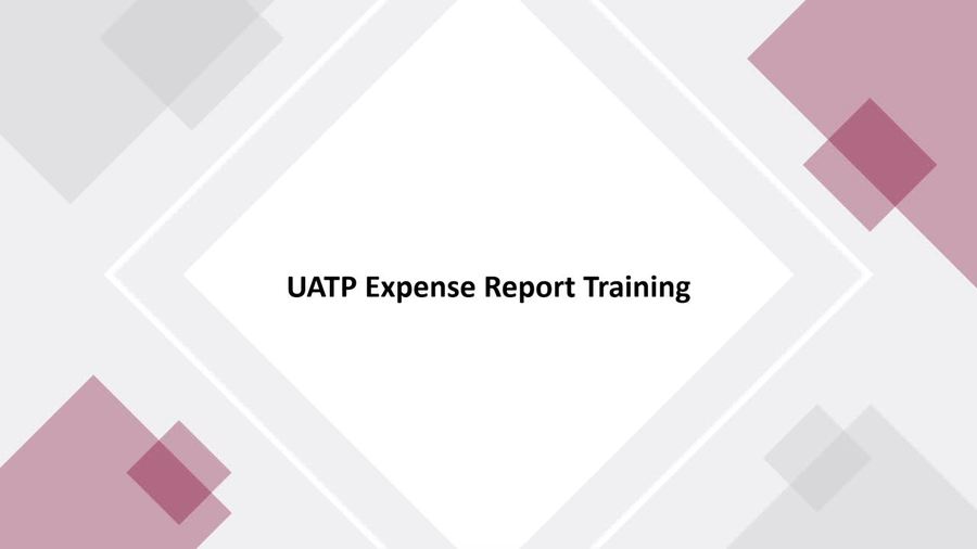 UATP Expense Report Training - December 15th 2020, 10:11:06 am